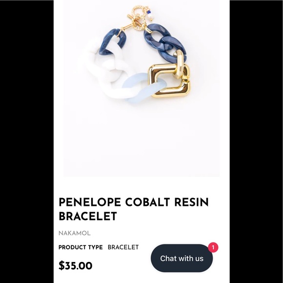 Nakamol | Jewelry | Penelope Cobalt Resin Bracelet | Poshmark